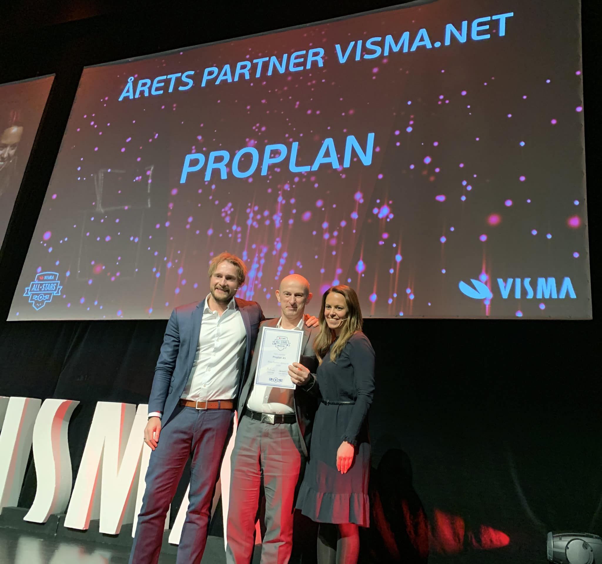 Visma Summit 2019 - prisutdeling vinnere 2018 - Proplan